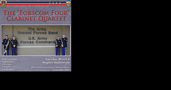 The Army Ground Forces Band "Forscom Four" Clarinet Quartet | School of ...